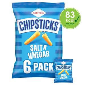 Smiths Chipsticks Salt & Vinegar Multipack Snacks – British Goodies Online